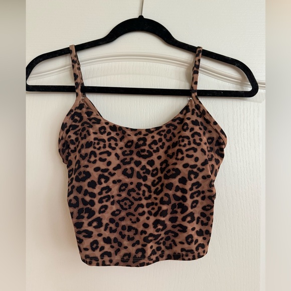 JoyLab | Tops | Joylab Brown And Black Leopard Print Longline Bra ...